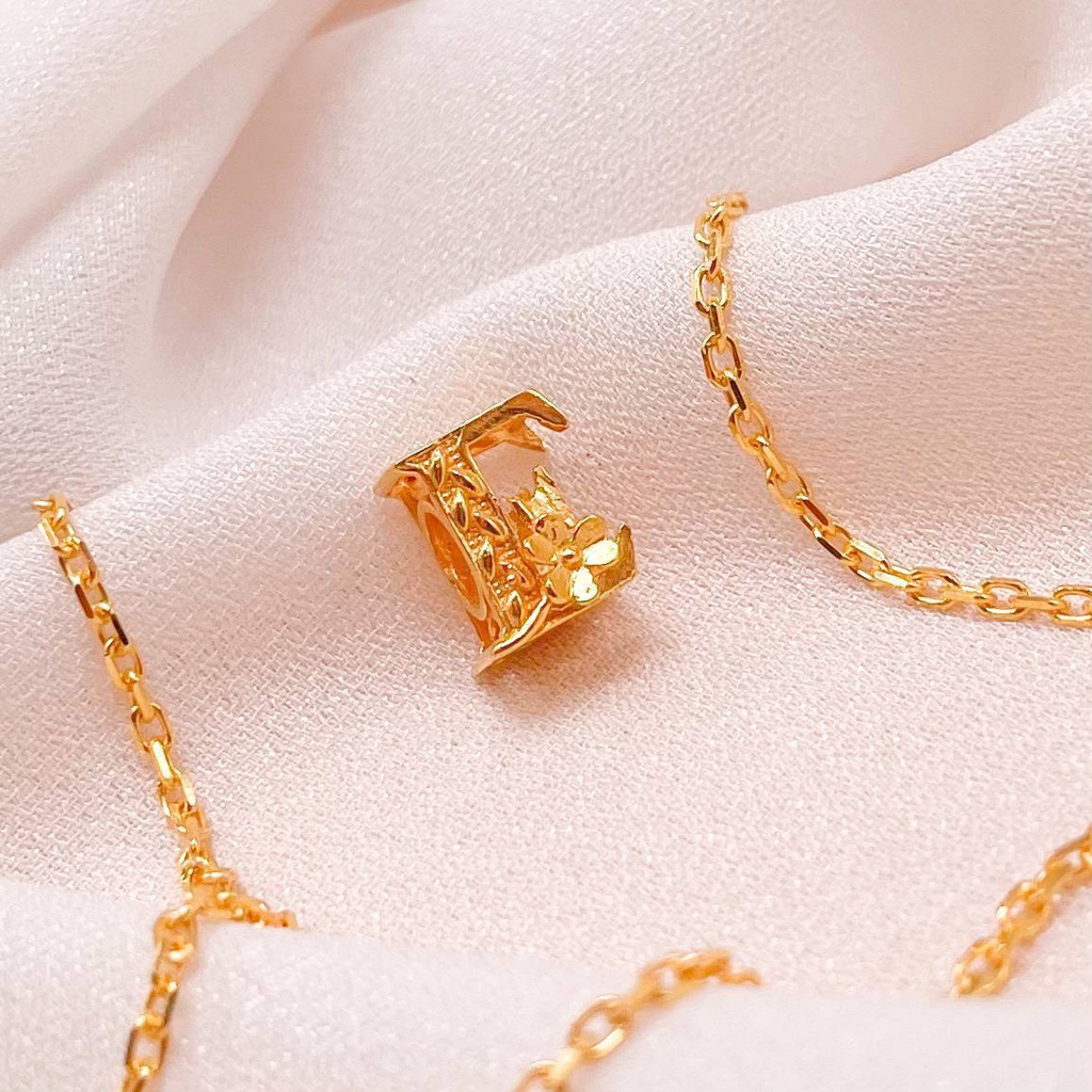 GD JEWELLERY - 916 GOLD BEADS ALPHABET E | 916 EMAS BEADS HURUF E ...