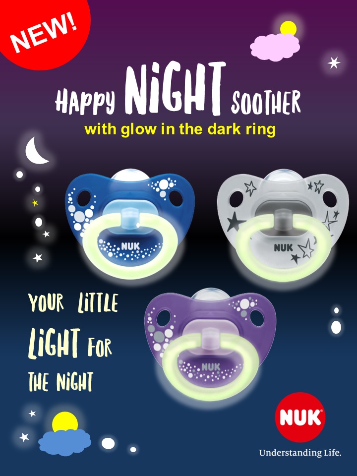 NUK Puting Orthodontic Latex / Silicone Soother / Pacifier Happy Kids ...