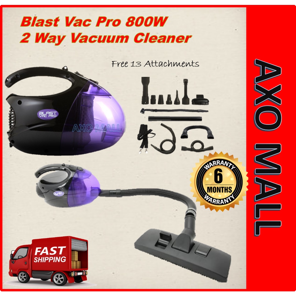Blast Vac Pro 800W - 2 Way Vacuum Cleaner (With 13 Attachments ...