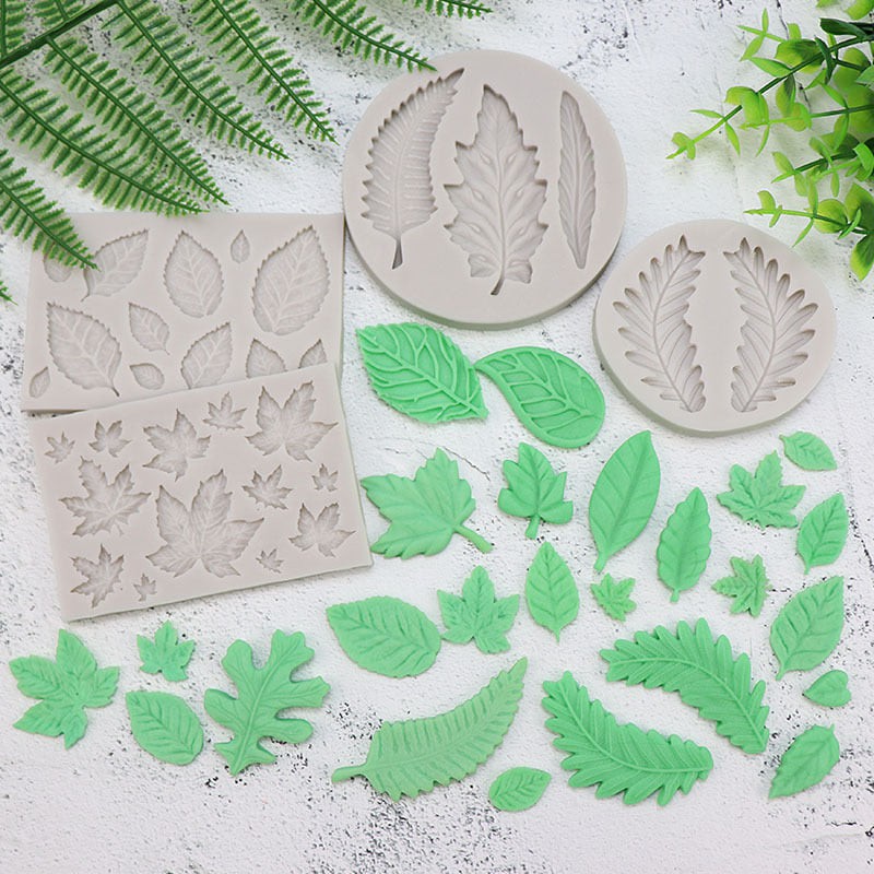 Tree Leaves Maple Leaves Chocolate Fondant Mold Mould for Cake ...