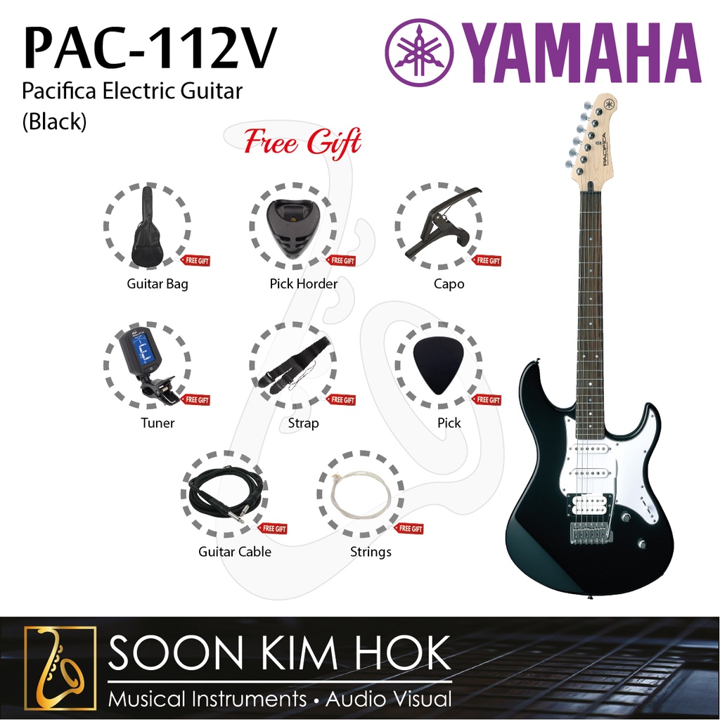 YAMAHA PAC-112V Pacifica Electric Guitar (Black) (PAC112V) | Shopee Malaysia