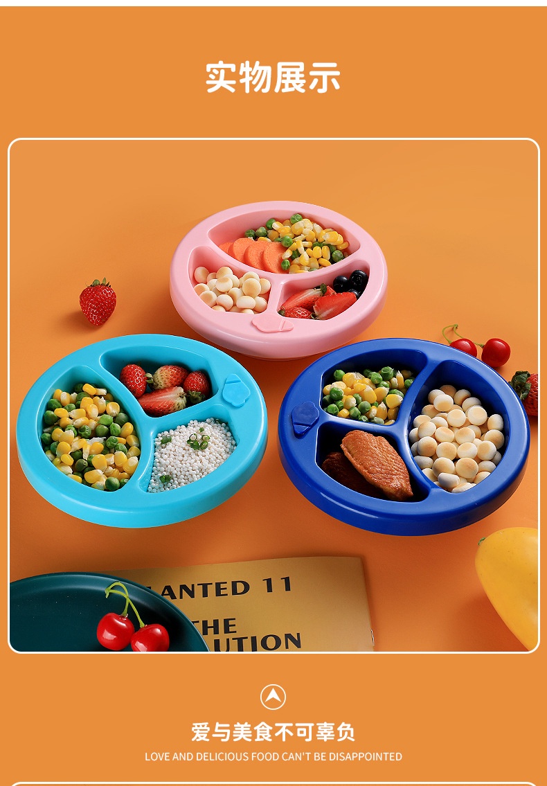 Baby Dinner Plate With Diagonal Suction Keep Warm Shape / Pinggan Makan ...