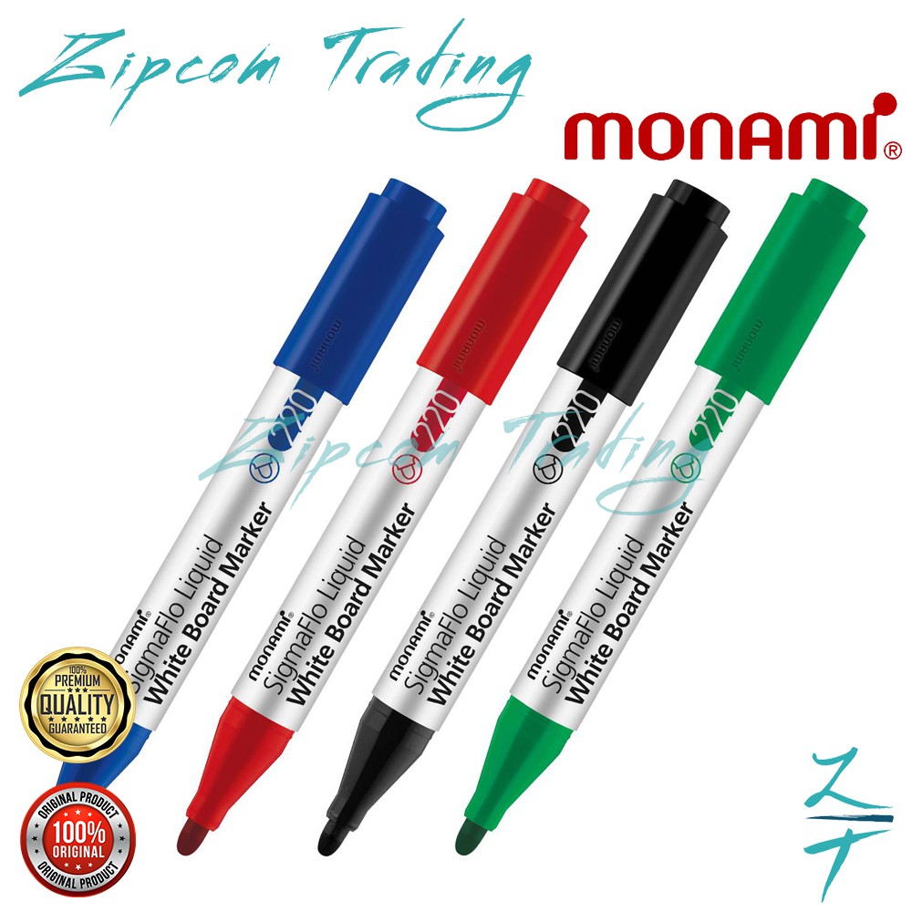 MONAMI SigmaFlo White Board Marker 220 (Bullet Nib) | Shopee Malaysia