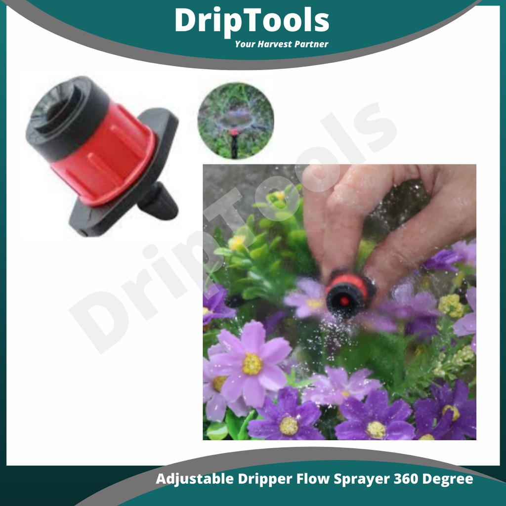 Adjustable Dripper Flow Sprayer 360 degree Garden, Irrigation Watering ...