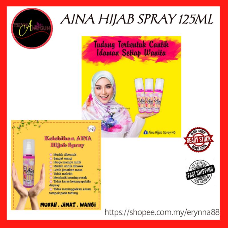 Aina Hijab Spray (Spray Pengeras Tudung) | Shopee Malaysia