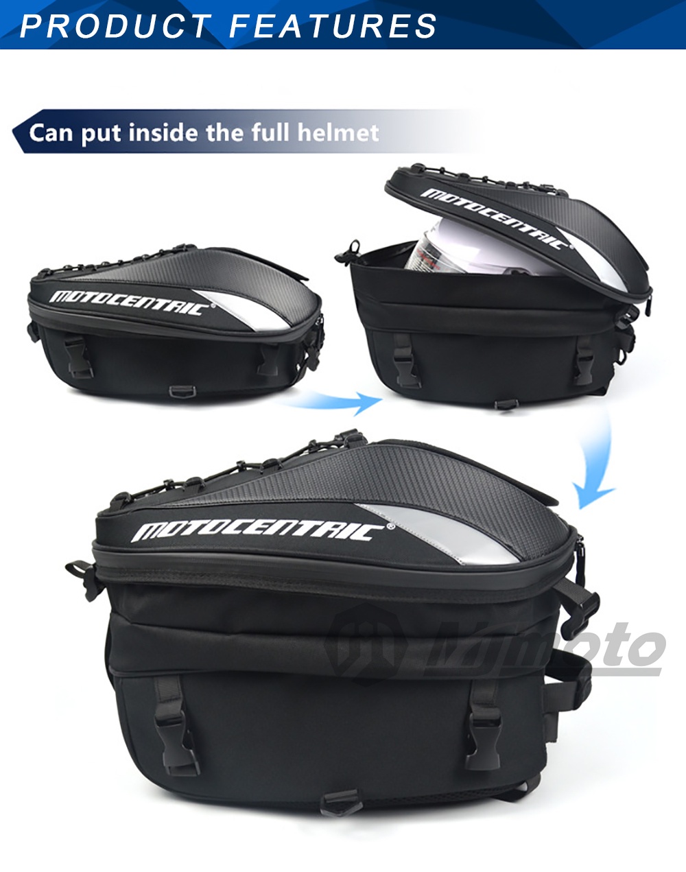 Waterproof Motorcycle Tail Bag Multifunction Motorcycle Back Seat Rear ...