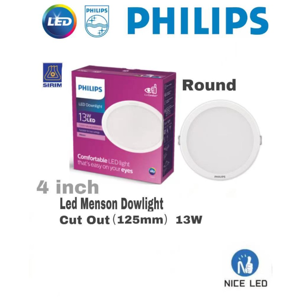 Philips 4 Inch 13W Meson Led Down light ( Round ) | Shopee Malaysia