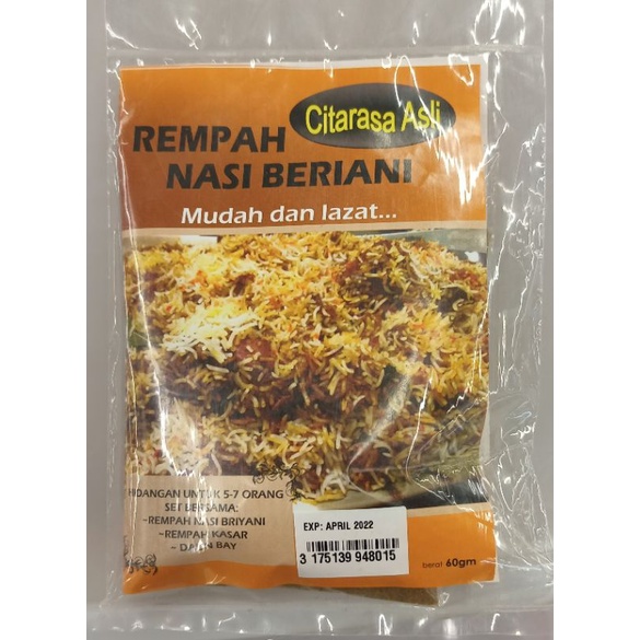 Rempah Nasi Beriani: Citarasa Asli Terengganu | Shopee Malaysia