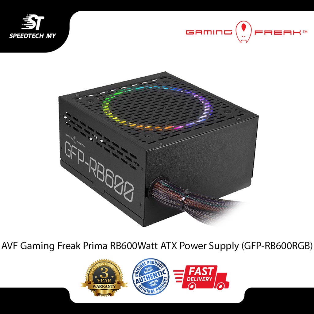 AVF GAMING FREAK PRIMA RB500W RGB 500W RB500 (GFP-RB500-RGB)/ GFP-RB600-RGB RB600W RGB 80PLUS ...