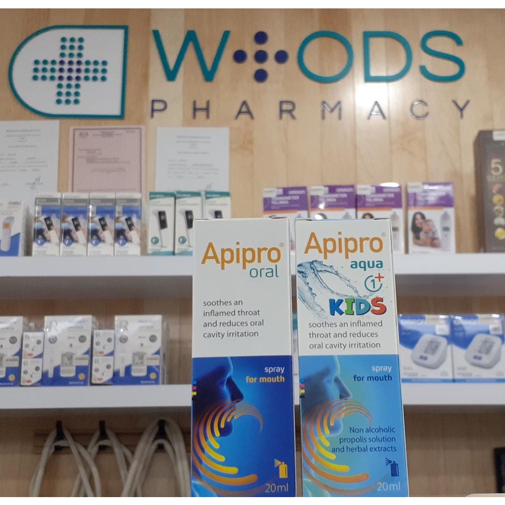 (SUITABLE FOR HFMD)WOODS PHARMACY APIPRO ORAL SPRAY 20ML / APIPRO AQUA ...
