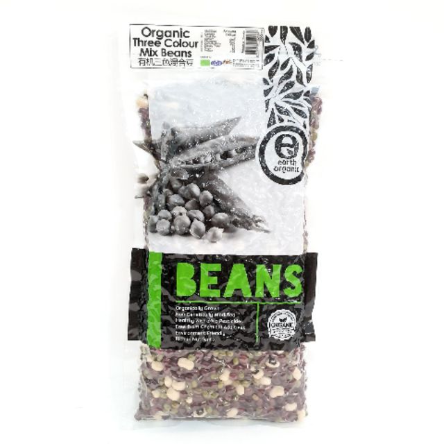 Earth Living Organic Three Colour Mix Beans 450g | Shopee Malaysia