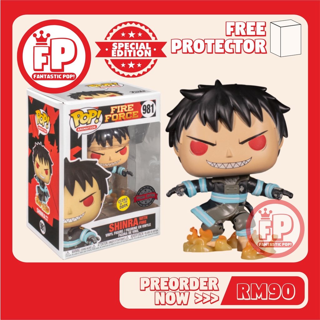 Funko POP : Animation : Fire Force - Shinra With Fire (981) (Special ...
