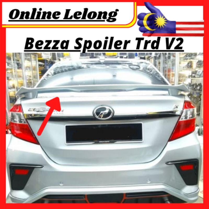 Perodua Bezza Trd V2 Spoiler Ori Abs[Silver] | Shopee Malaysia