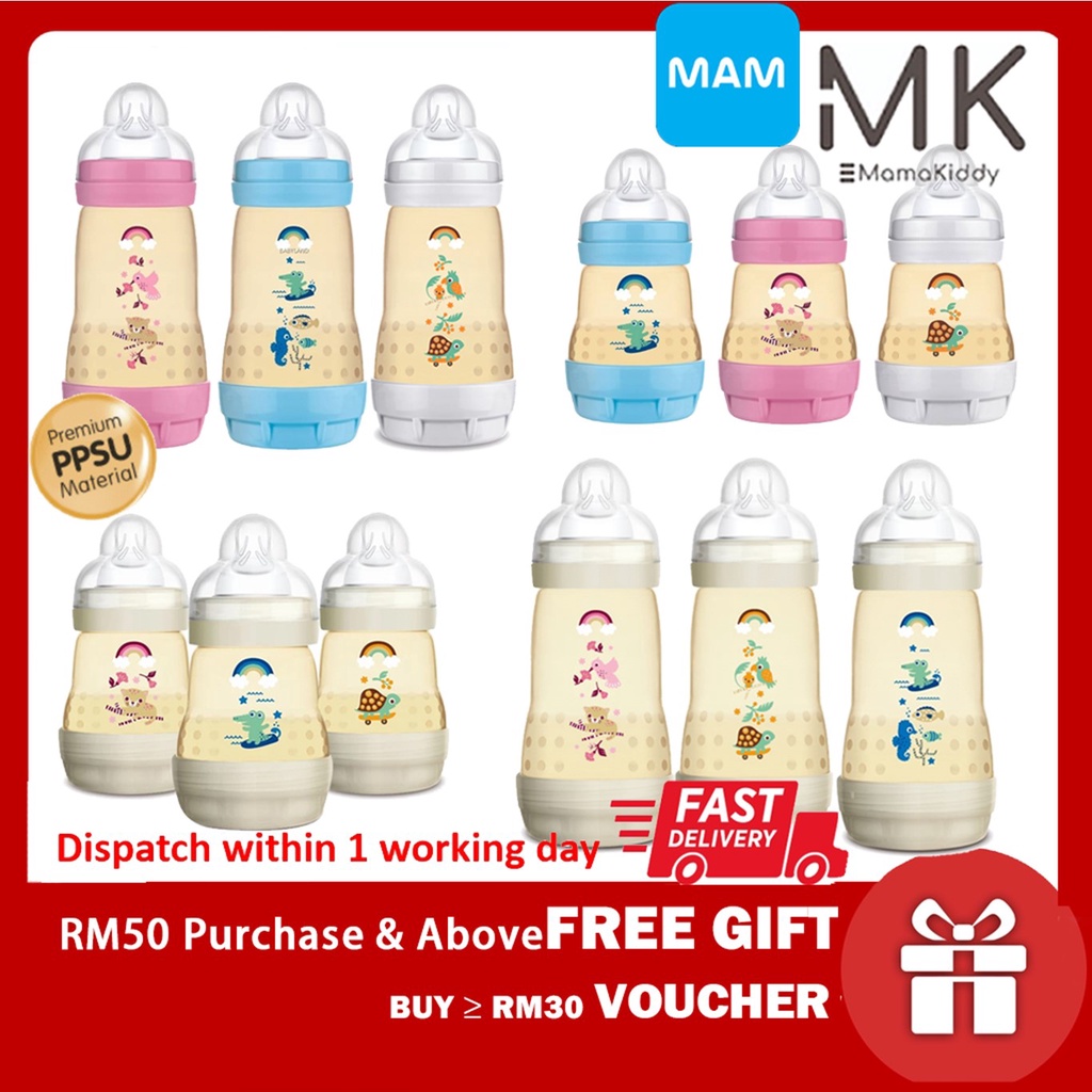 MAM Easy Start Anti-Colic PPSU Bottle Single Pack 160ml / 260ml | Shopee Malaysia