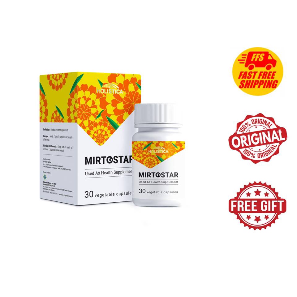 ELDON Holistica Mirtostar 30'S - Eye Supplement for Healthy Eyes and ...