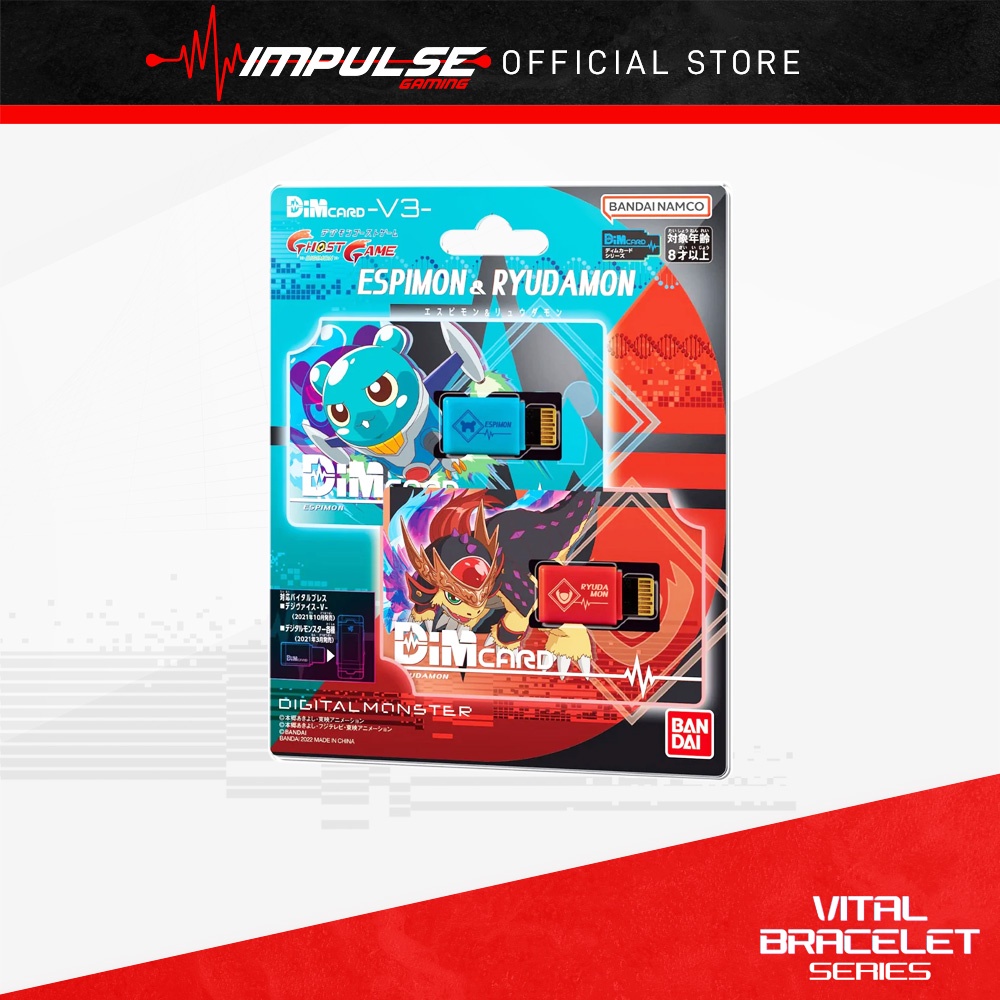 Digimon Digivice Digital Monster Vital Bracelet Dim Cards - V3 (Espimon ...