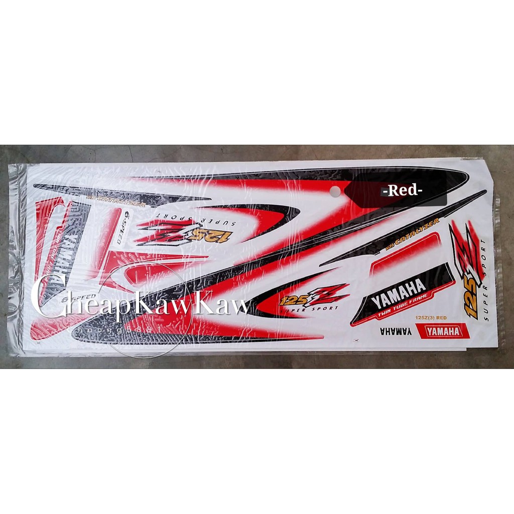 Y125Z / Y125ZR Body Cover Stripe Sticker ( 3 ) Red/ Blue / Purple ...
