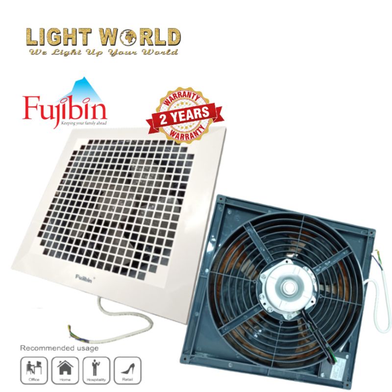 (Sirim) FUJIBIN Ceiling Exhaust Fan 12" CEILING TYPE Ventilator Bedroom ...