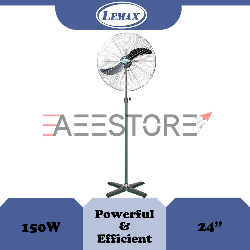 LMX / Lemax 24" Powerful Industrial Stand Fan ( 150W ) Kipas Berdiri ...