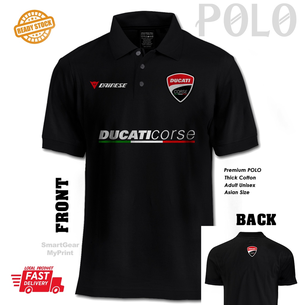 Ducati motorcycle Cotton POLO Ducaticorse superbike | Shopee Malaysia