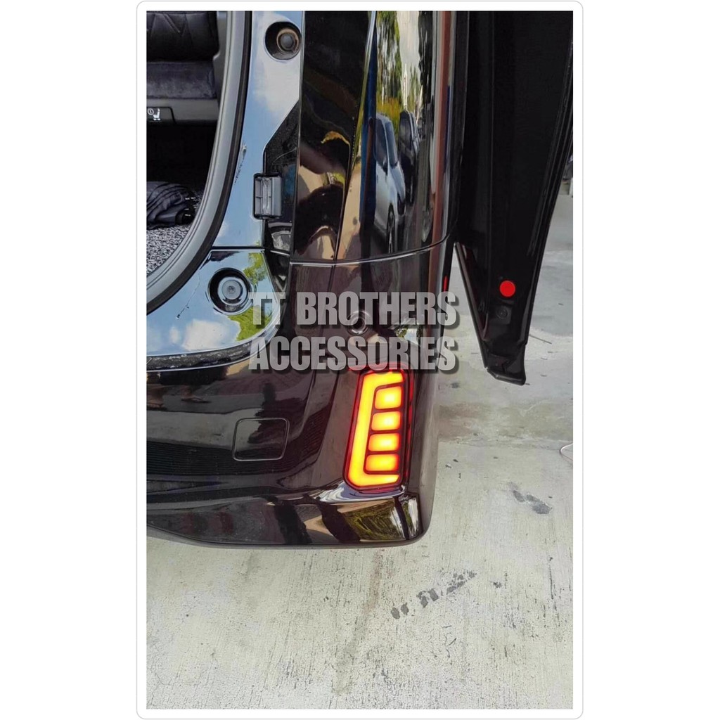 TOYOTA ALPHARD VELLFIRE 30 REFLECTOR LED REAR BUMPER LED 2015 ~ 2019 ...