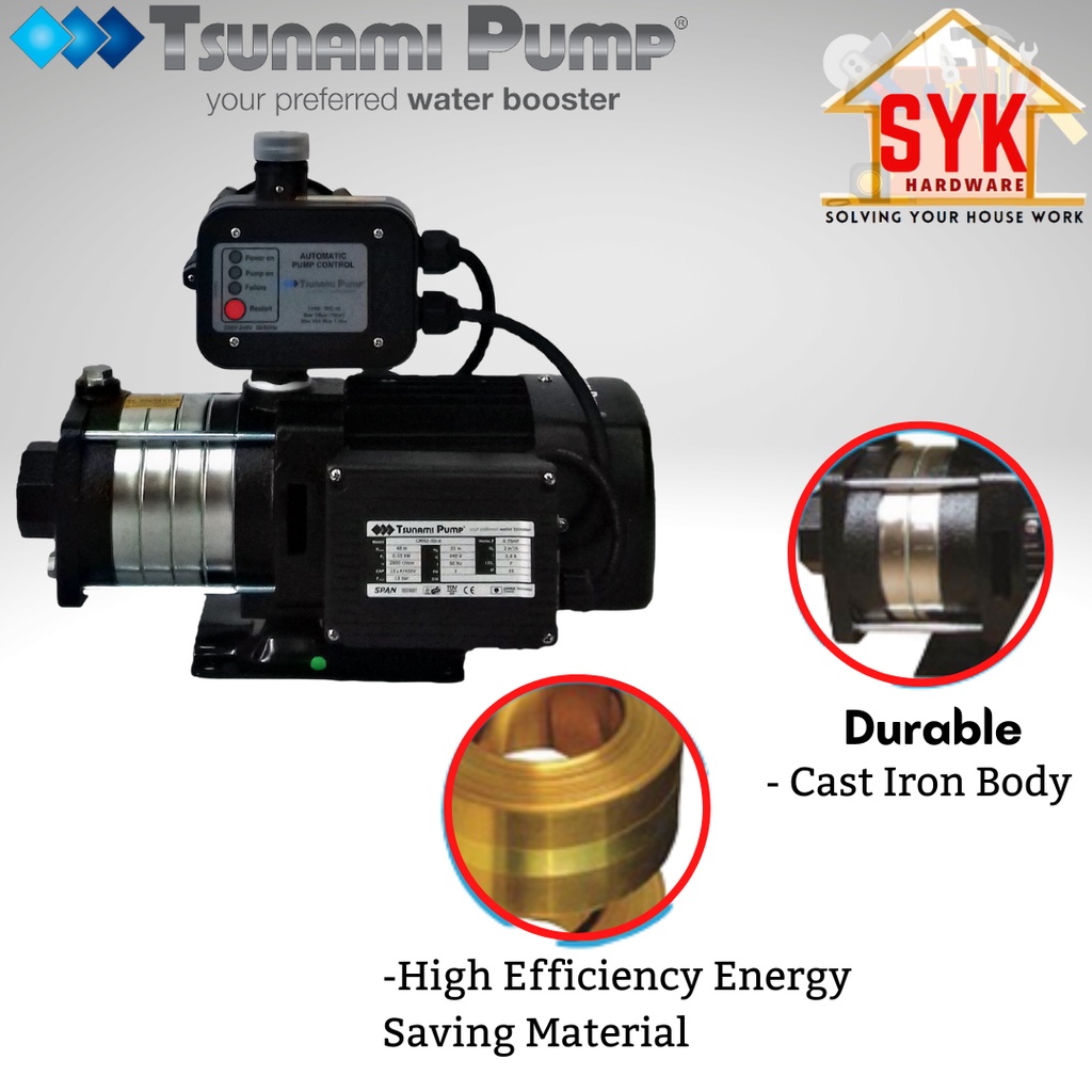 SYK Tsunami Pump Water Booster home Pump CMH2-50K Pam Air Rumah ...
