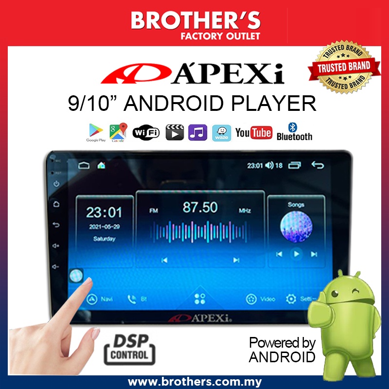 Apexi Car Android Player 9 / 10" inches 6 RAM + 128GB ROM DSP Control ...
