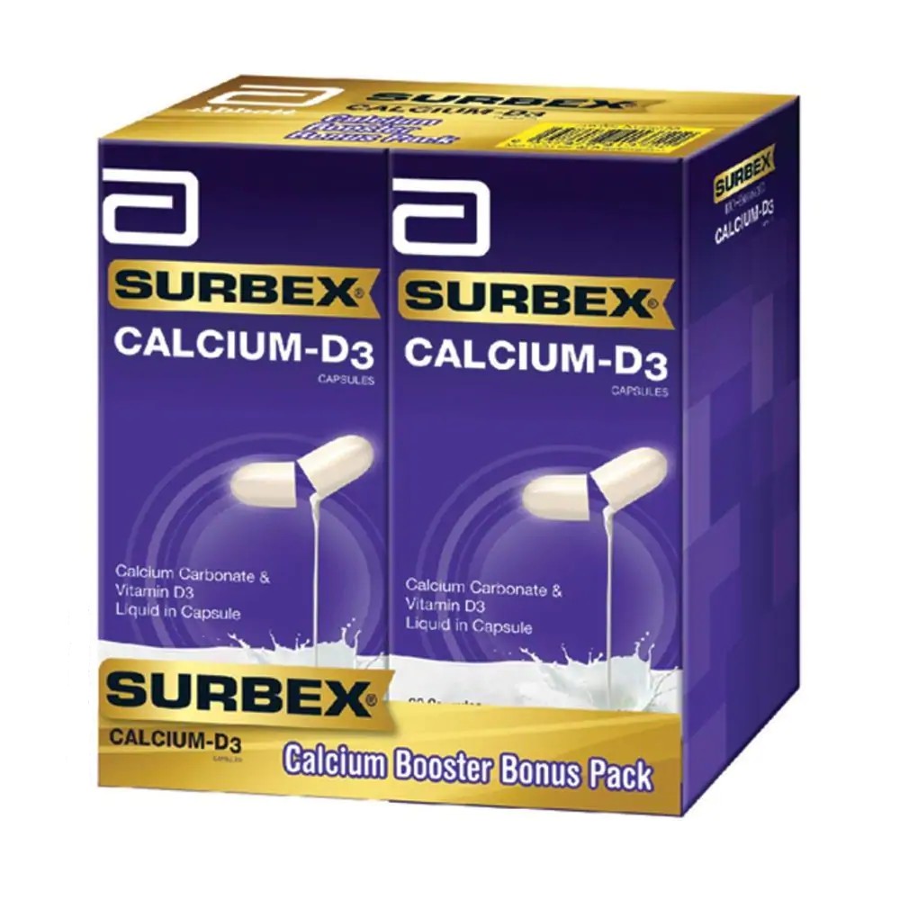SURBEX KALSIUM D3 ( SURBEX CALCIUM D3 ) 30'S/60'S / 2X60'S | Shopee ...