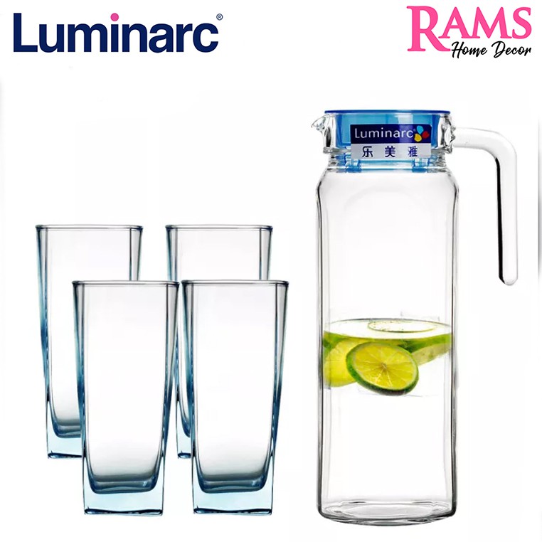 Luminarc 5 Pcs Water Drink Set - Fridge Ice Blue | Shopee Malaysia