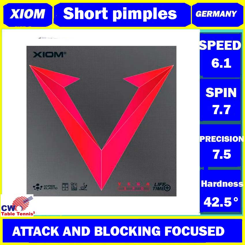 Xiom Vega SPO Short Pimples Table Tennis Rubber Ping Pong Short Getah ping pong Sheet Table ...