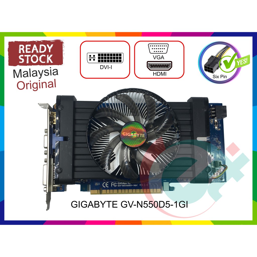 ASUS / GIGABYTE GV-N550D5-1GI ENGTX550 TI DC/DI/1GD5 1GB DDR5 192 Bit ...