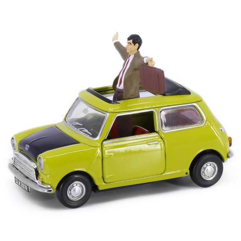 Tiny City Die-cast Model Car - Mr Bean's MINI Set ( Sunroof open Mini cooper + Mr Bean's Figure ...