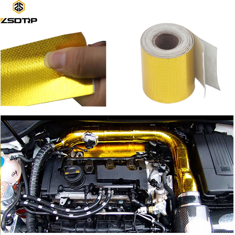 ZSDTRP 5M/10M/15M Exhaust Pipe Aluminum Foil High Temperature Wrap Tape ...