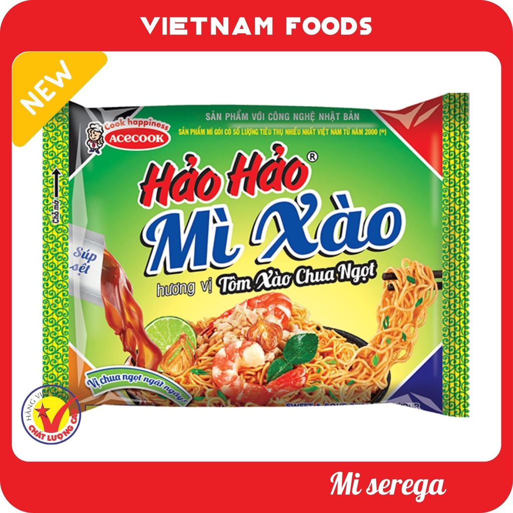 HAO HAO Sweet and Sour Shrimp Fried Noodles 75g - Mi serega - 炒面 - Mi ...