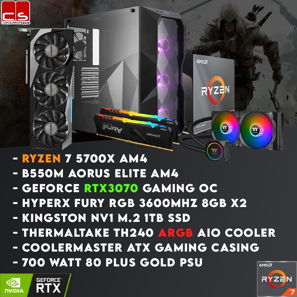 Extreme Gaming PC build with Ryzen 7 5700X and GeForce RTX3070 PC ...