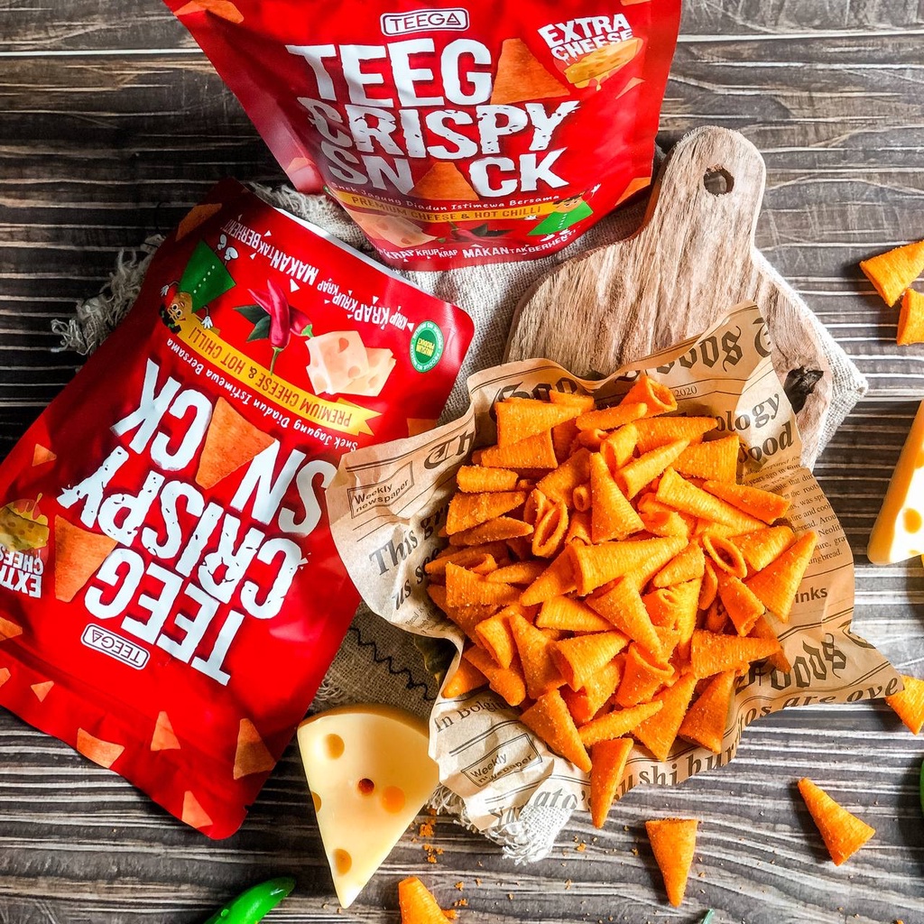 [READY STOCK] BABY TEEGA CRISPY SNACK/NANCHOS CHEESE MAMA TEEGA SNEK ...