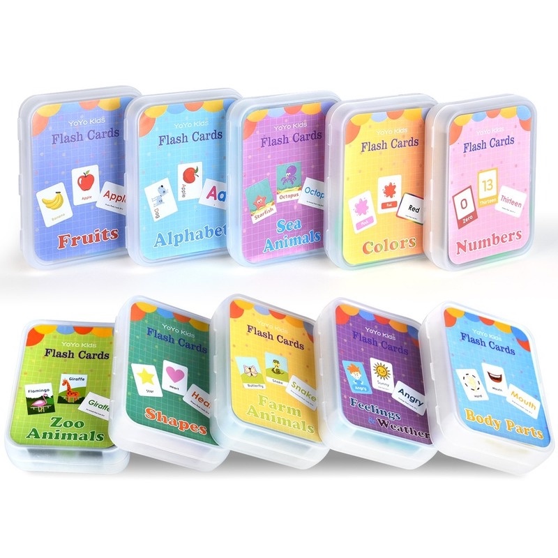 Kids Montessori Baby Learn English Word Card Flashcards Cognitive ...