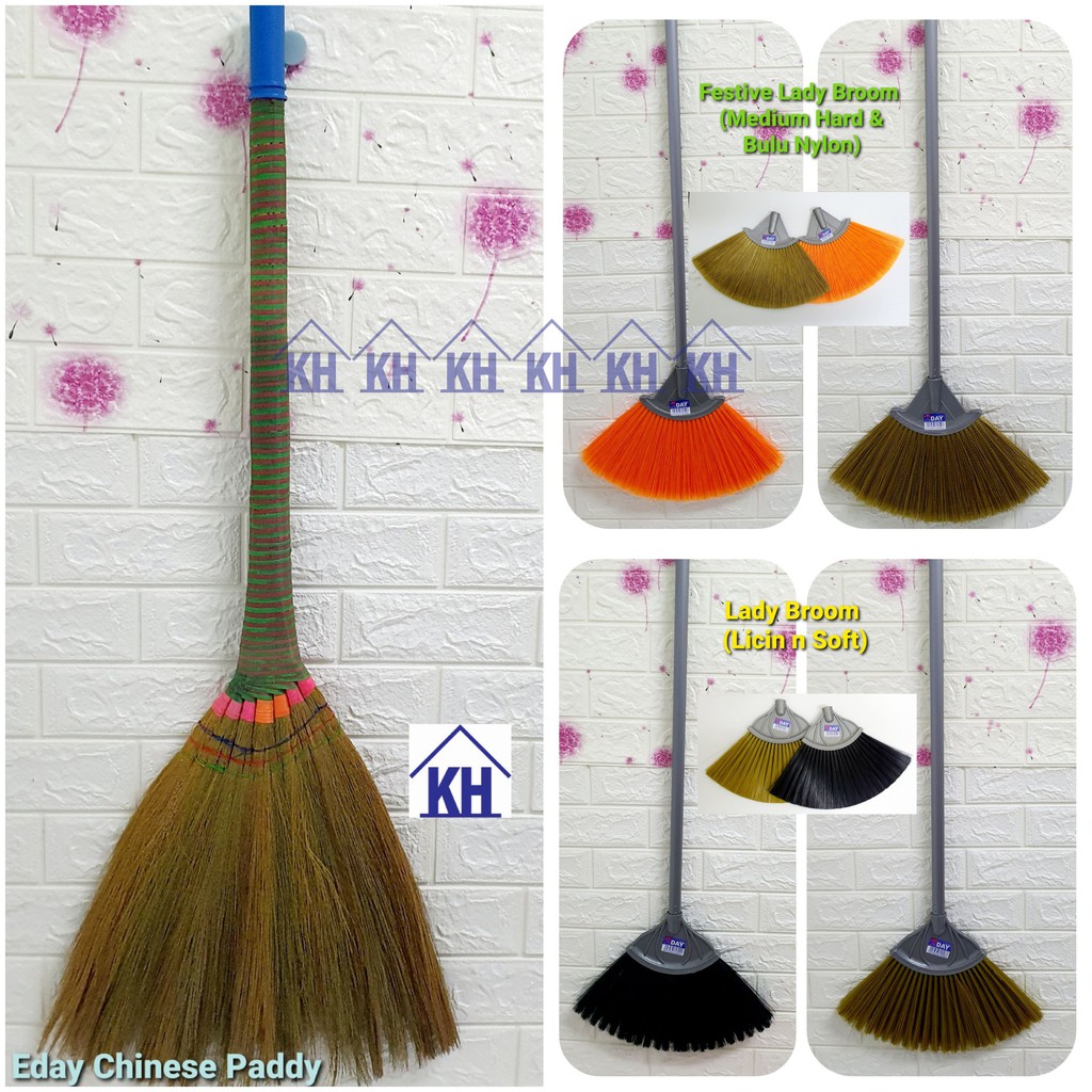 EDAY Chinese Paddy Broom / Lady Broom/ Festive Lady Broom / Penyapu ...