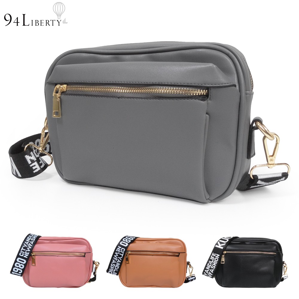 Free Good Product|Solid Color Leather English Webbing Side Backpack ...
