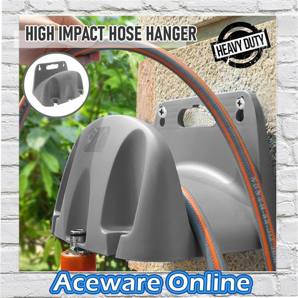 HIGH IMPACT HEAVY DUTY HOSE HANGER GREY Wall Mount Pipe Tap Hanger ...