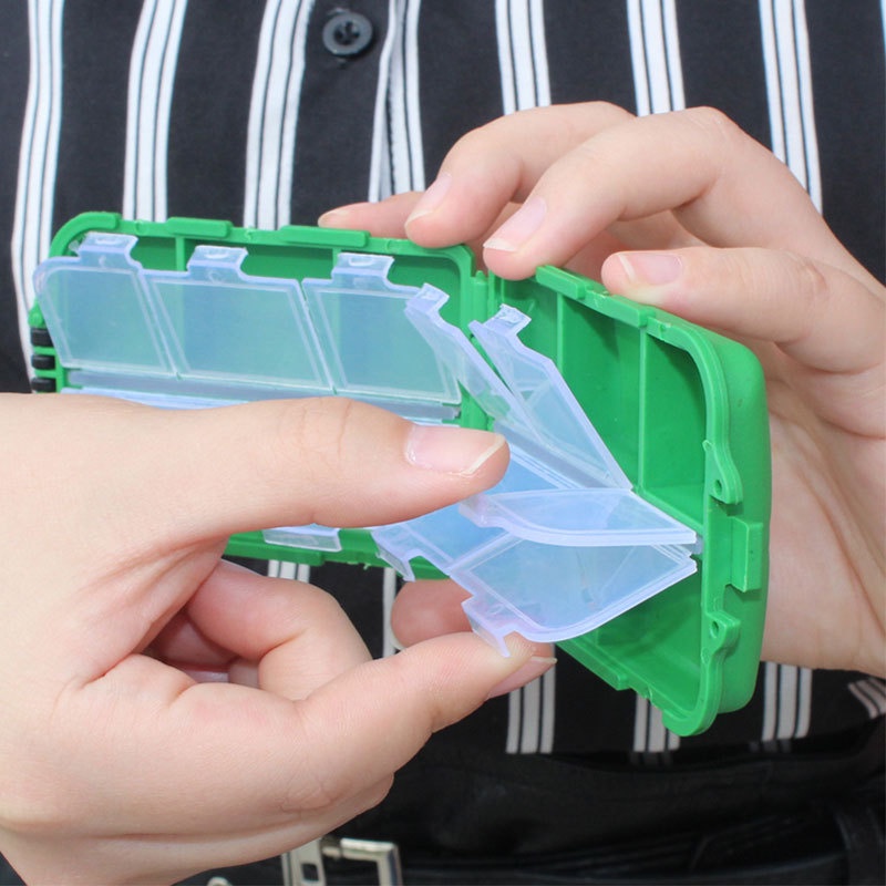 Fishing box professional accessories box Double-layer multi-grid ...