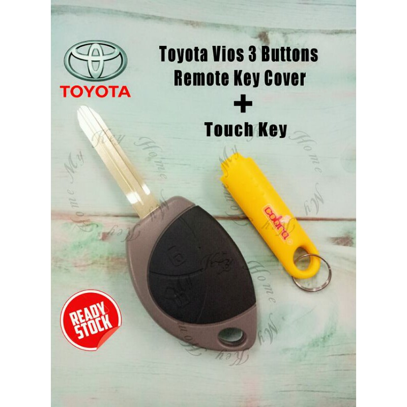 Toyota Vios 3 Buttons Remote Key Cover + Cobra Touch Key | Shopee Malaysia