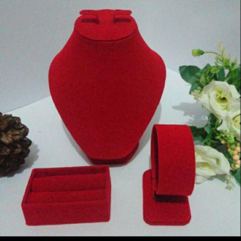 Codone set Of Jewelry display Cases Fine Velvet Fabric Dowry - mas ...