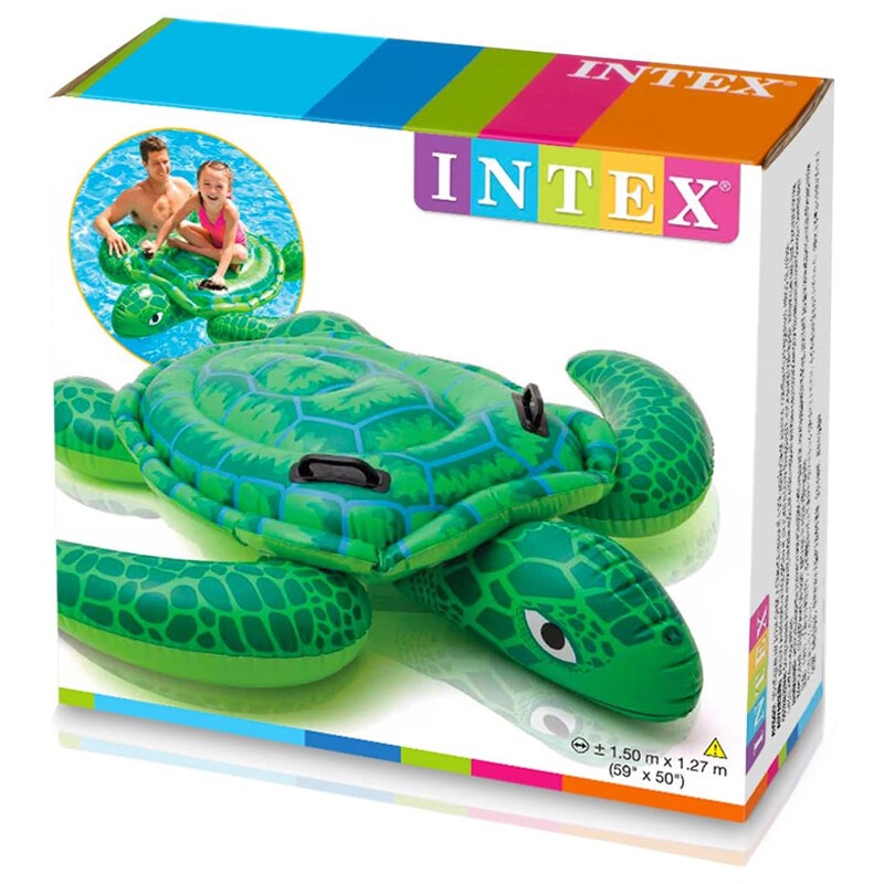 INTEX 57524 Inflatable Turtle Ride On Pool Float Swimming Pool Swimming ...