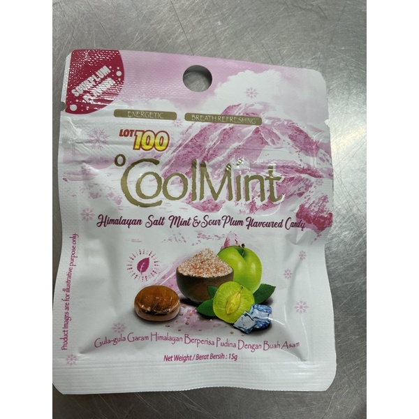Lot 100 Cool Mint Himalaya Salt Mint & Sour Plum Flavored Candy 15g (1 ...