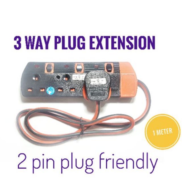 SONIC 3 Way SIRIM Trailing Socket Plug Extension 1 Meter | Shopee Malaysia