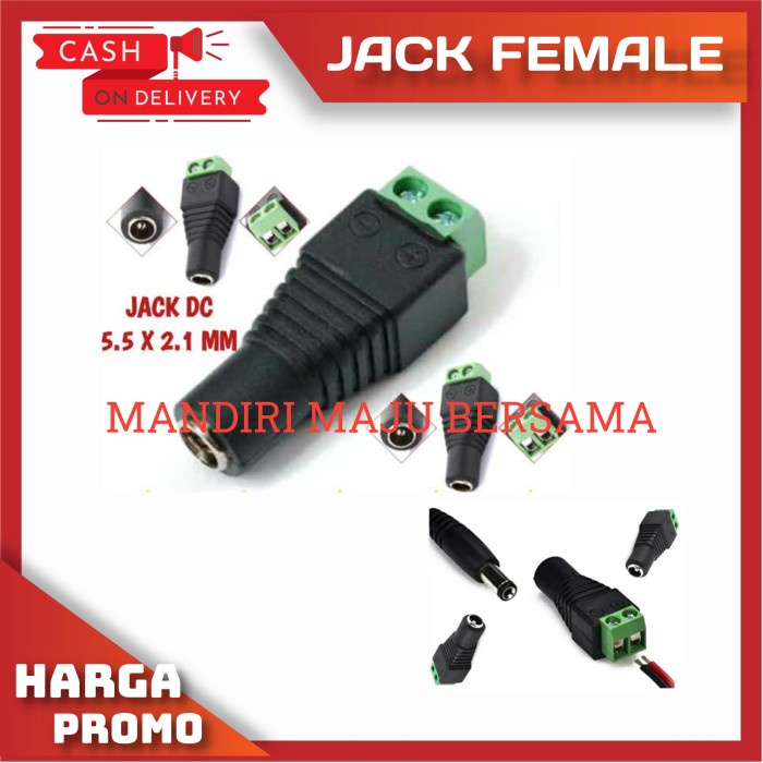 Female DC JACK 5.5X2.1MM FOR CCTV DC PUMP LED STRIP ADAPTER CONNECTOR ...