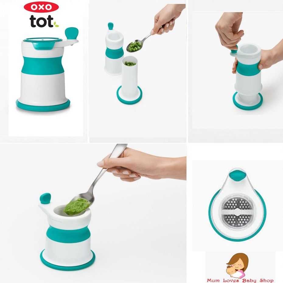 OXO Tot Mash Maker Baby Food Mill (Teal Colour) | Shopee Malaysia