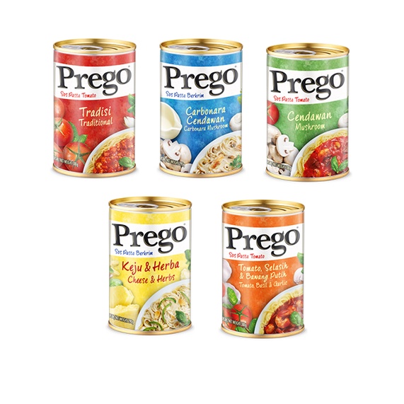 PREGO Sos Pasta Traditional/ Carbonara/ Cendawan/ Keju & Herba/ Tomato ...