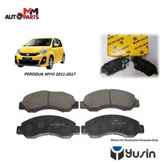 Perodua Myvi 2011-2017 - Yusin Taiwan Original Quality Front Brake Pad ...